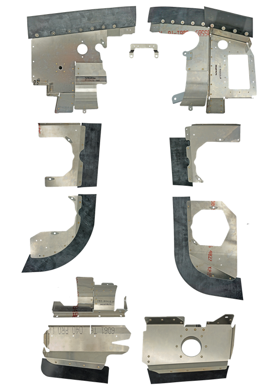 PA28151-BRBK - ENGINE BAFFLE KIT, Bare, Black Seals - McFarlane Aviation